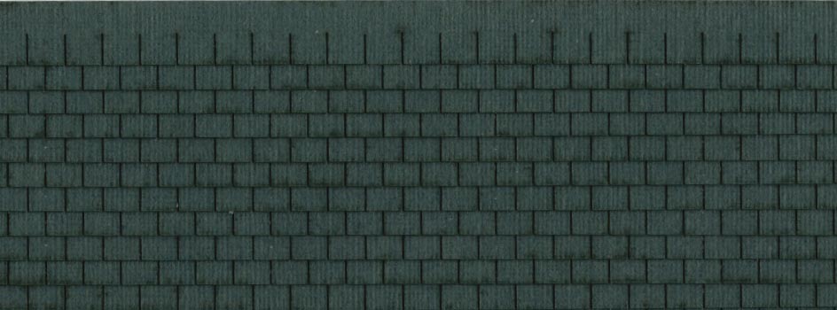 Northeastern Scale Lumber Co. - O SCALE ROOF SHINGLE/DARK GREEN SLATE